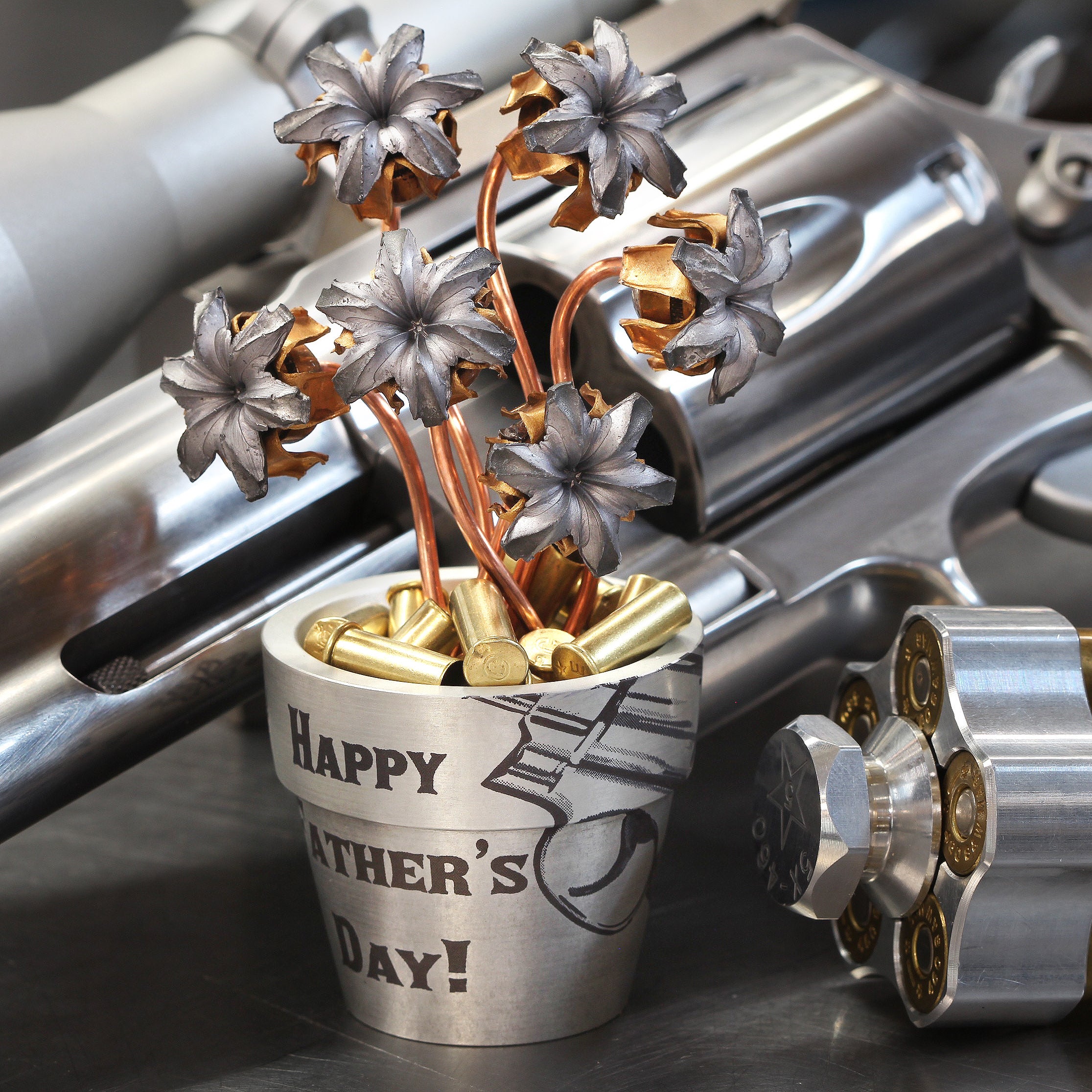 Father's Day Laser Etched Bullet Bouquet Arrangements – Bullet Bouquets